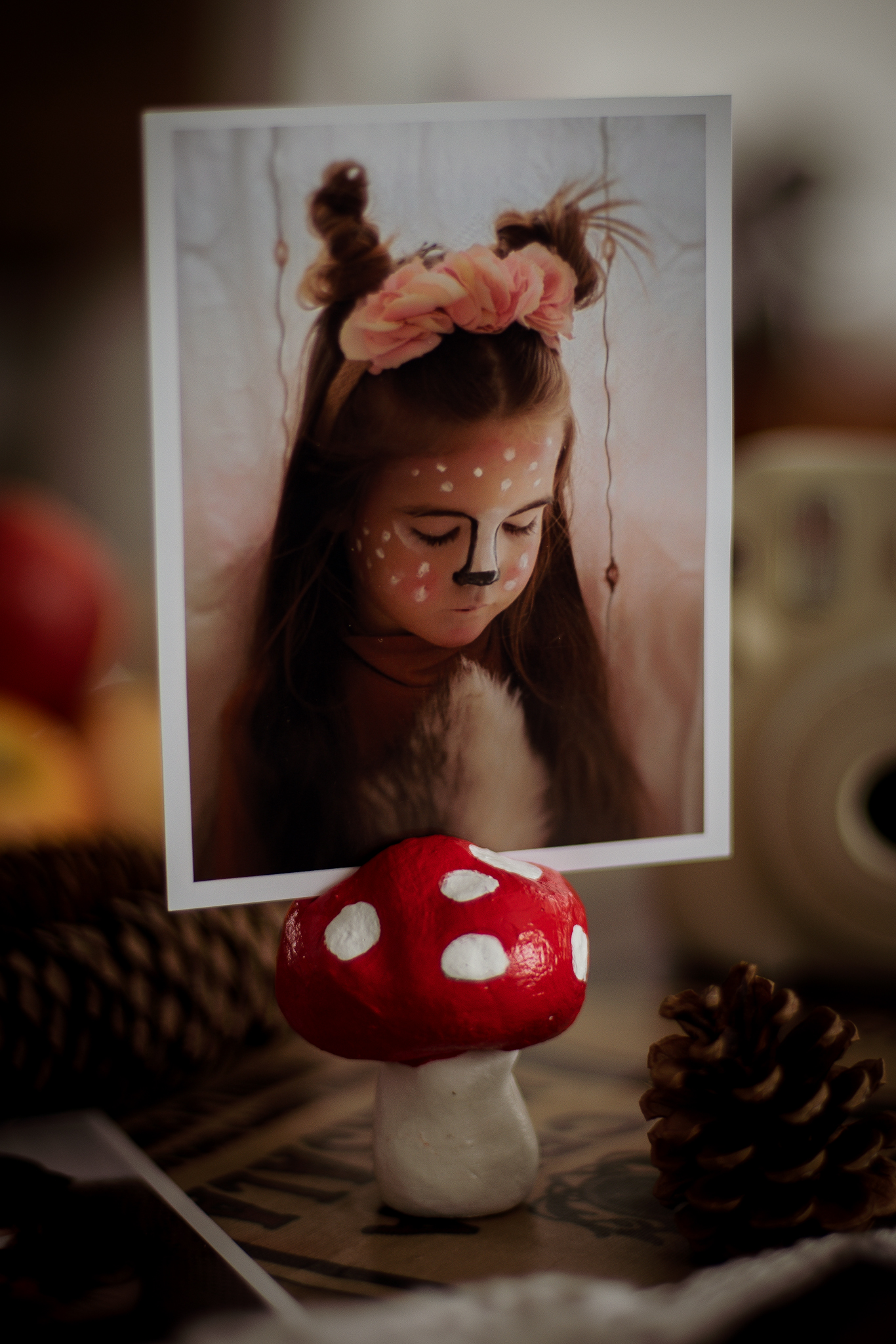 DIY ceramic photo holder - scraps & coffee grounds